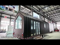 NZ / AS Prefab Modulaire Kleine Huis Kit Luxe Prefab Kleine Huis Op Wielen