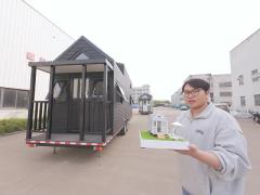 Mini-trailerhuizen kleine huizen op wielen met slaapkamer badkamer