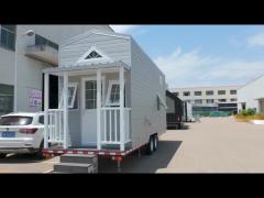 Rimorchio da viaggio da campeggio Casa con struttura in acciaio leggera prefabbricata prefabbricata integrata Tiny House