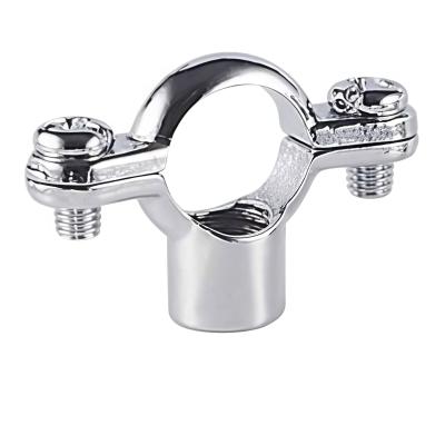China Brass Pipe Clamp sturdy brass pipe fixture designed to accommodate wide pipe diameters providing support in plumbing systems for sale