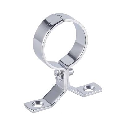 China Chrome-plated copper pipe clamps and brass adjustable brackets for use in industrial pipelines. for sale