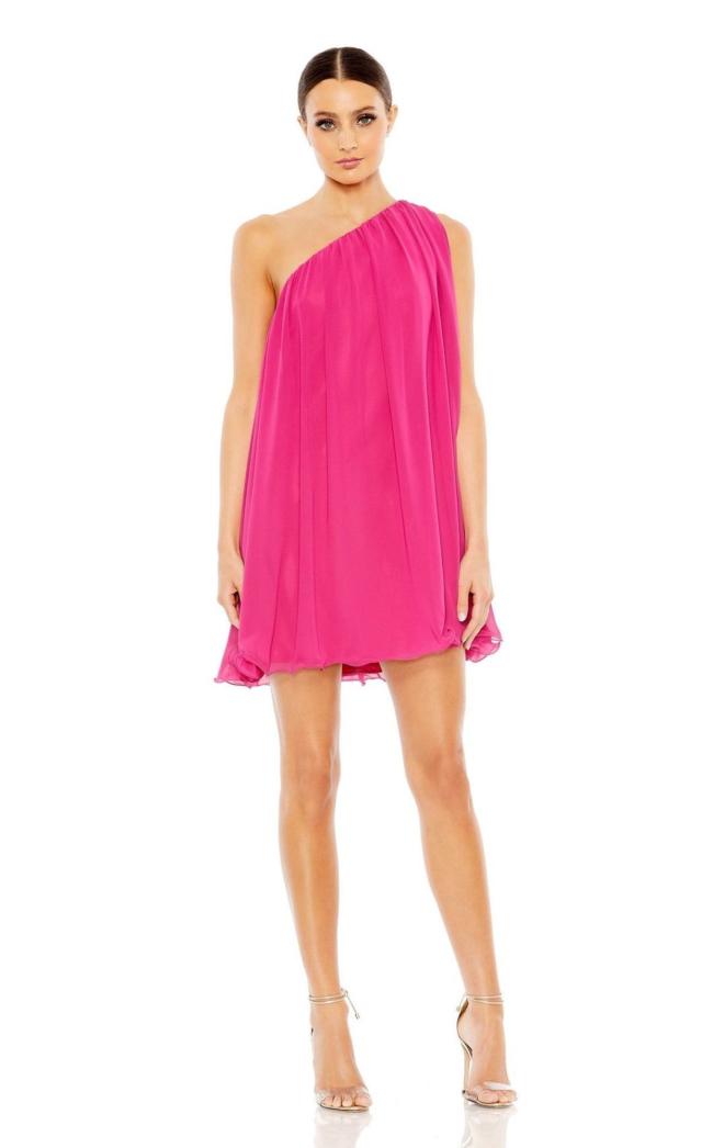 Sleeveless One Shoulder Chiffon Short Wedding Cocktail Dresses