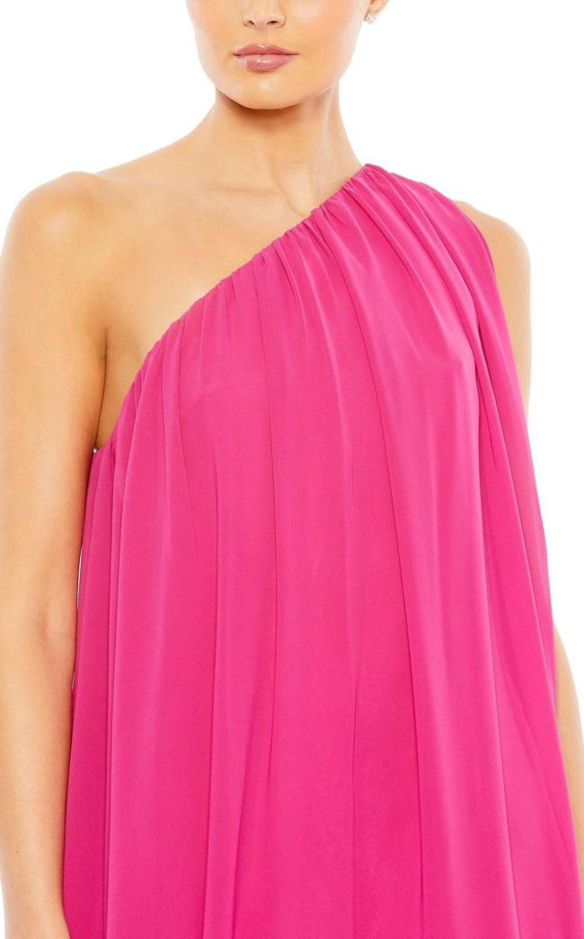 Sleeveless One Shoulder Chiffon Short Wedding Cocktail Dresses