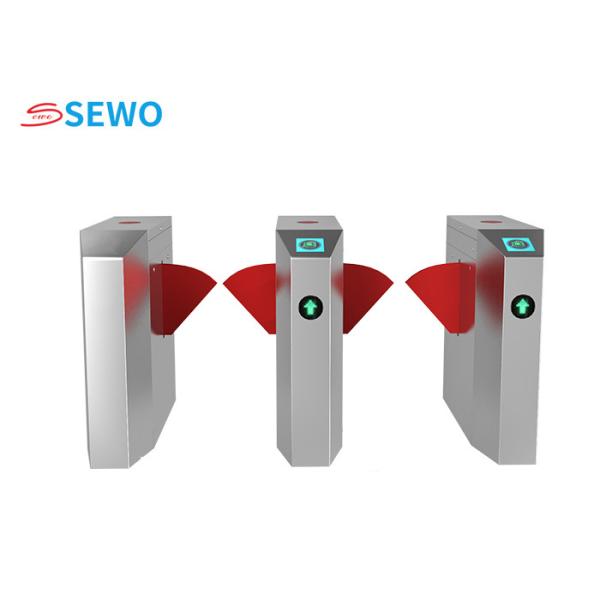 Quality Auto Flap Barrier Gate RFID Card Reader Fingerprint Turnstile For Access Control for sale