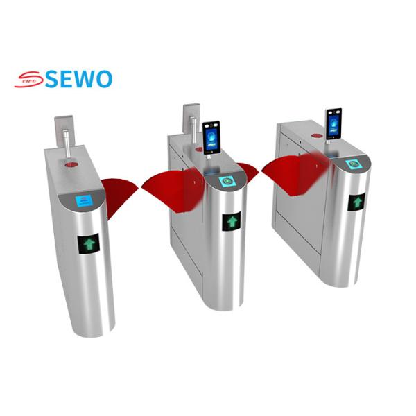 Quality Access Control Flap Barrier Gate Face Recognition Barcode Scanner Turnstile For for sale