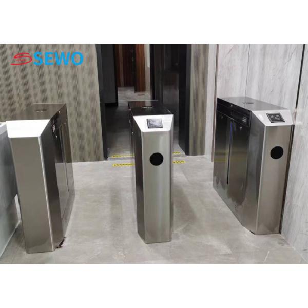 Quality Auto Flap Barrier Gate RFID Card Reader Fingerprint Turnstile For Access Control System for sale