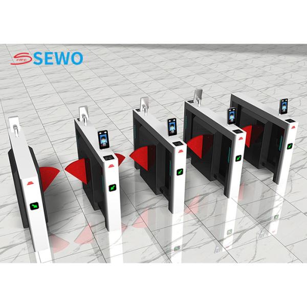 Quality Stainless Steel Flap Barrier Turnstile Facial Recogintion 30-40people/Min for sale