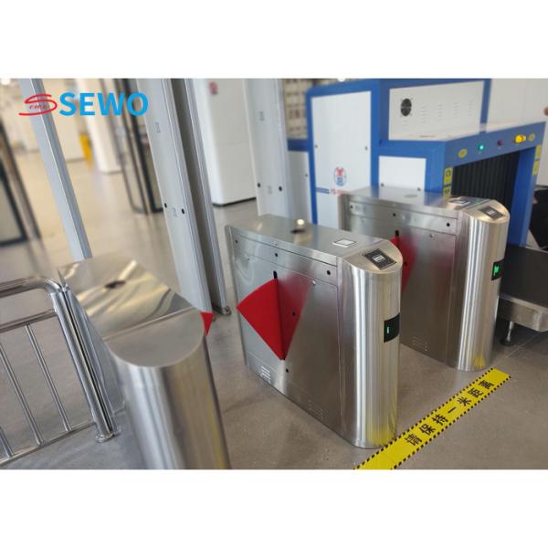 Quality Security Flap Barrier Gate Turnstile For Subway Station Pedestrian Access Control for sale