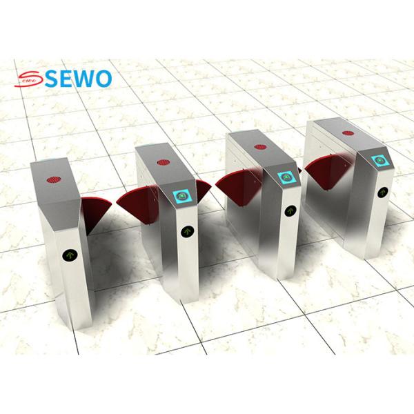 Quality SEWO Standard Flap Barrier Gates 30-40people/min Supermarket Entrance Gate for sale