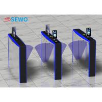 China SEWO Y1-303 Flap Barrier Turnstile with QR Code Scanner - 45 People/Minute Capacity, 600-900mm Width for sale