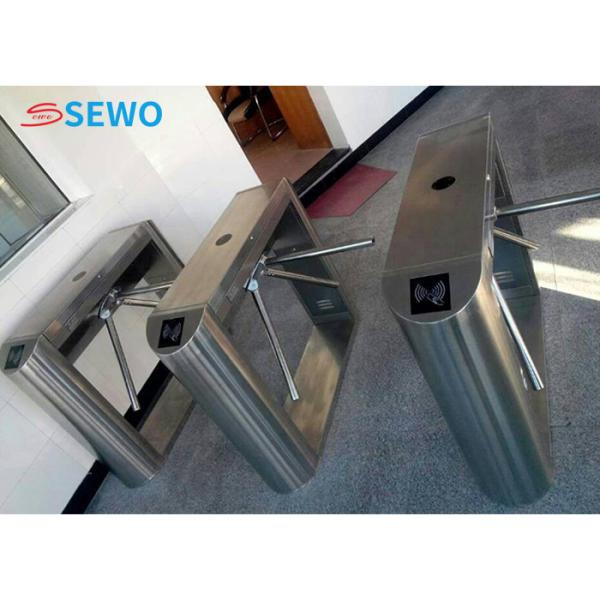 Quality Office Tripod Turnstile Gate Entrance Exit Stainless Steel Waist Height Turnstile for sale