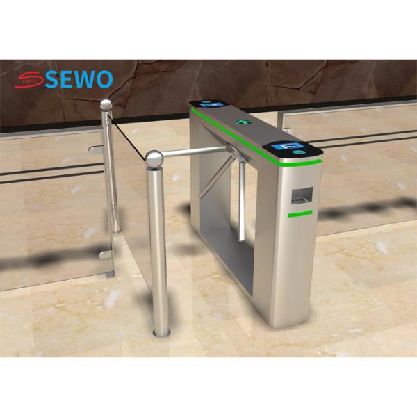 Quality Gym 3 Arm Turnstile Security Drop Arm Turnstile With Fingerprint Rfid Card Reader for sale