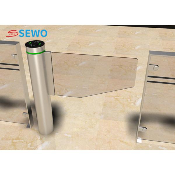 Quality Biometric Fingerprint Access Control System , Swing Barrier Gate Turnstile With Card Reader for sale
