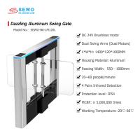 China Data Center Security Turnstile Gate 1400mm Dual Authentication Emergency Override 24V Motor for sale