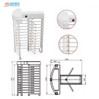 China Semi-Automatic Full Height Turnstile 304 Stainless Steel 650mm Passage Width SEWO-QG90-DM for sale
