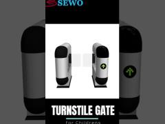 Mini Boon Edam Full Height Turnstile Security Systems Barcode Card Swing Barriers For Kids