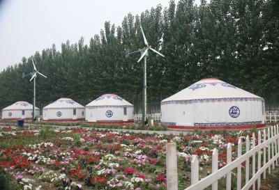 Cina Grande struttura circolare mongola all'aperto di lusso dell'alluminio e del bambù della tenda impermeabile in vendita