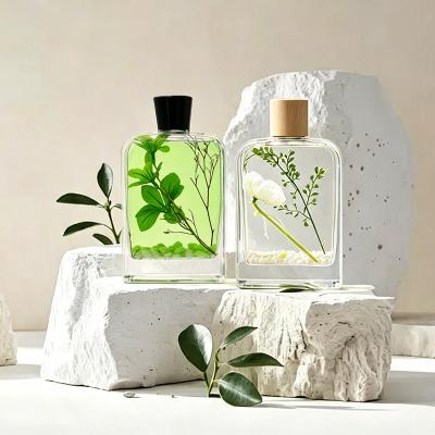 China 560ml Flat Large Empty Glass Reed Diffuser Bottle Aroma fragrance Bottle For Home Room for sale
