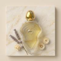 China 100ml Glass Perfume Bottle Empty Unique Irregular Shape Round Cap Crimp Neck for sale