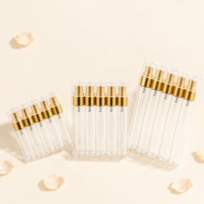 China 3ml 5ml 10ml Travel Perfume Sample Bottles Empty Glass Spray Cylinder Mini for sale