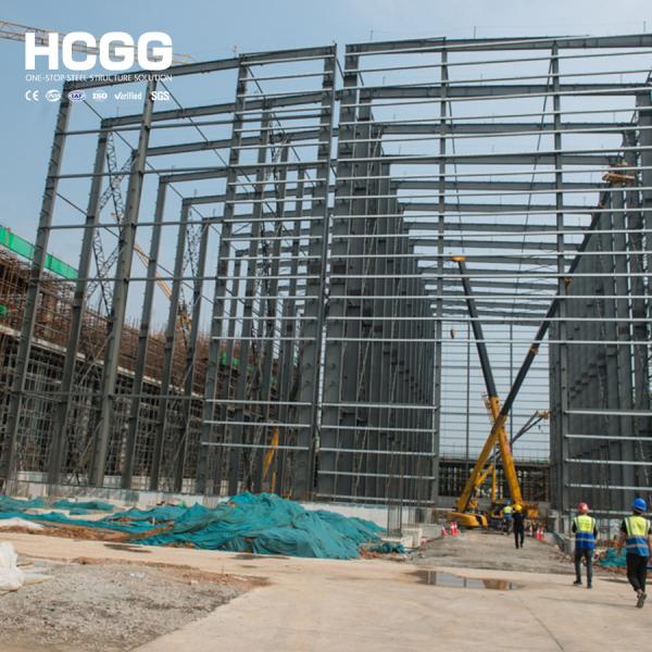 Quality Modular Heavy Industrial Steel Structure Buildings Large Span Rust Resistance for sale