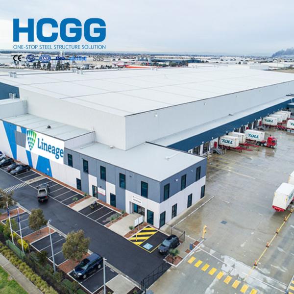 Quality Q235B EN S235JR JIS SS400 Heavy Steel Frame Building For Warehouse Logistics Centers for sale