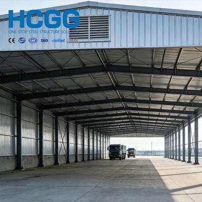 China Prefabricated Steel Structure Warehouse Metal Storage Shed Steel Building H Beam Frame Structure Construction for sale
