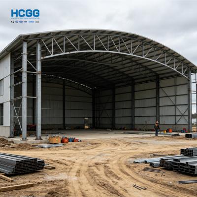 China Aircraft-Specific Custom Engineering Steel Structure Hangar Prefabricated For Airplane Maintenance Storage for sale