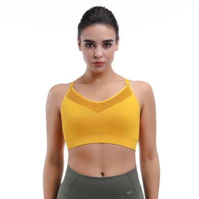 China Mesh Trimmed Low Impact Sports Bras​ Anti Bacterial 92%Nylon for sale