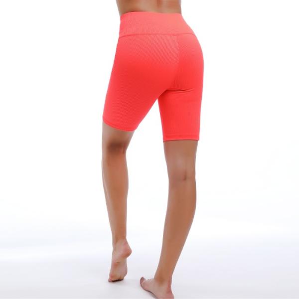 Quality High Waist Tummy Control Yoga Shorts Breathable 90% Nylon 10% Spandex for sale