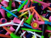 China Rubber Golf Tee with Plastic Shaft 56mm 72mm 85mm Durable Reusable Golf Tees for sale