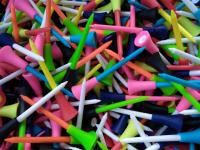 China Rubber Golf Tee with Plastic Shaft 56mm 72mm 85mm Durable Reusable Golf Tees for sale