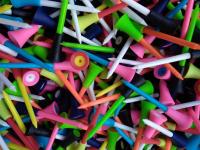 China Rubber Golf Tee with Plastic Shaft 56mm 72mm 85mm Durable Reusable Golf Tees for sale