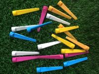 China Plastic Wedge Golf Tees 70mm Durable Reusable Golf Tees for Driving Range Practice for sale