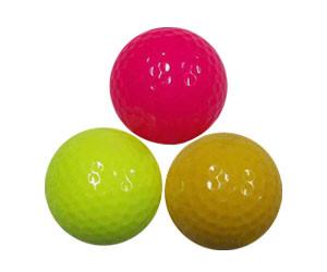 China 2 Piece Fluorescence Golf Ball for Practice High Visibility Durable 50 Pack for sale