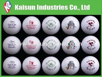 China Custom Logo Golf Balls 2-Piece Surlyn Cover Durable Distance Pack of 12 for sale