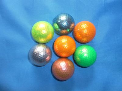China Custom Logo Metallic Golf Balls for Promotional Gifts Durable 2-Piece Construction for sale