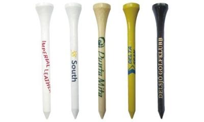 China Custom Bamboo Golf Tees Printing Eco Friendly Biodegradable 2.75 Inch Natural Wood Tees for sale