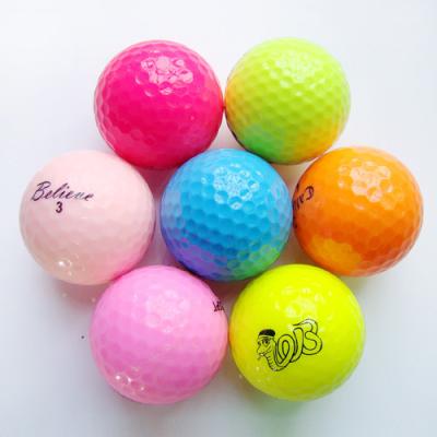 China Color Golf Ball High Visibility 2-Piece Surlyn Cover for Driving Range Practice for sale
