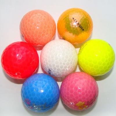China Custom Color Golf Balls for Driving Range Practice 2-Piece Surlyn Cover for sale