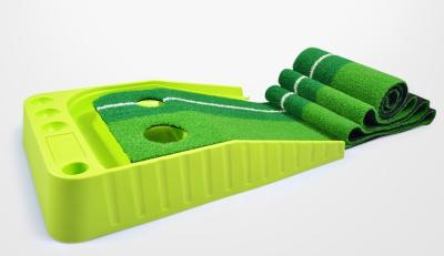 China ABS Color Putting Practice Blanket Indoor Golf Training Mat 10ft for sale