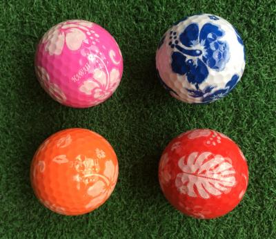 China Custom Logo Golf Ball with Flower Design 50 Pack High Visibility for sale