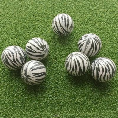 China Custom Transparent Golf Ball with Leopard CoolEye Design Black White 50mm for sale