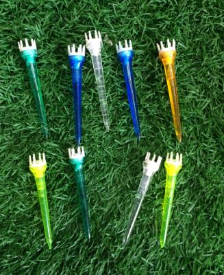 China Transparent Crown Golf Tees 2.75 Inch Durable Plastic Golf Tees for Driving Range for sale