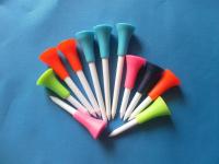 China Rubber Golf Tee with Plastic Shaft 56mm 72mm 85mm Durable Reusable Golf Tees for sale