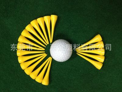 China Big Head Golf Tee 2.75 Inch Yellow Durable Plastic Golf Tees for Drivers for sale