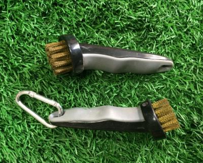 China Golf Brush with Nylon Bristles 2-in-1 Cleaning Tool for Clubs and Grooves for sale