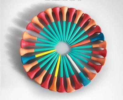 China Rubber Head Plastic Shaft Golf Tee Durable Reusable 70mm Height for sale