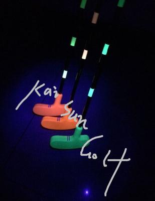 China mini fluorescent golf putter in black light (glow in uv light ), mini golf putter for sale