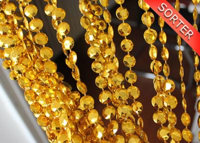 China Golden plastic bead chain curtain for decor for sale